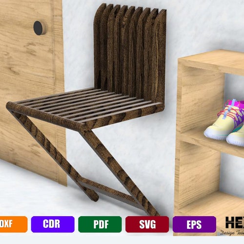 CNC Router Furniture Plans DXF Files X Chair - Etsy