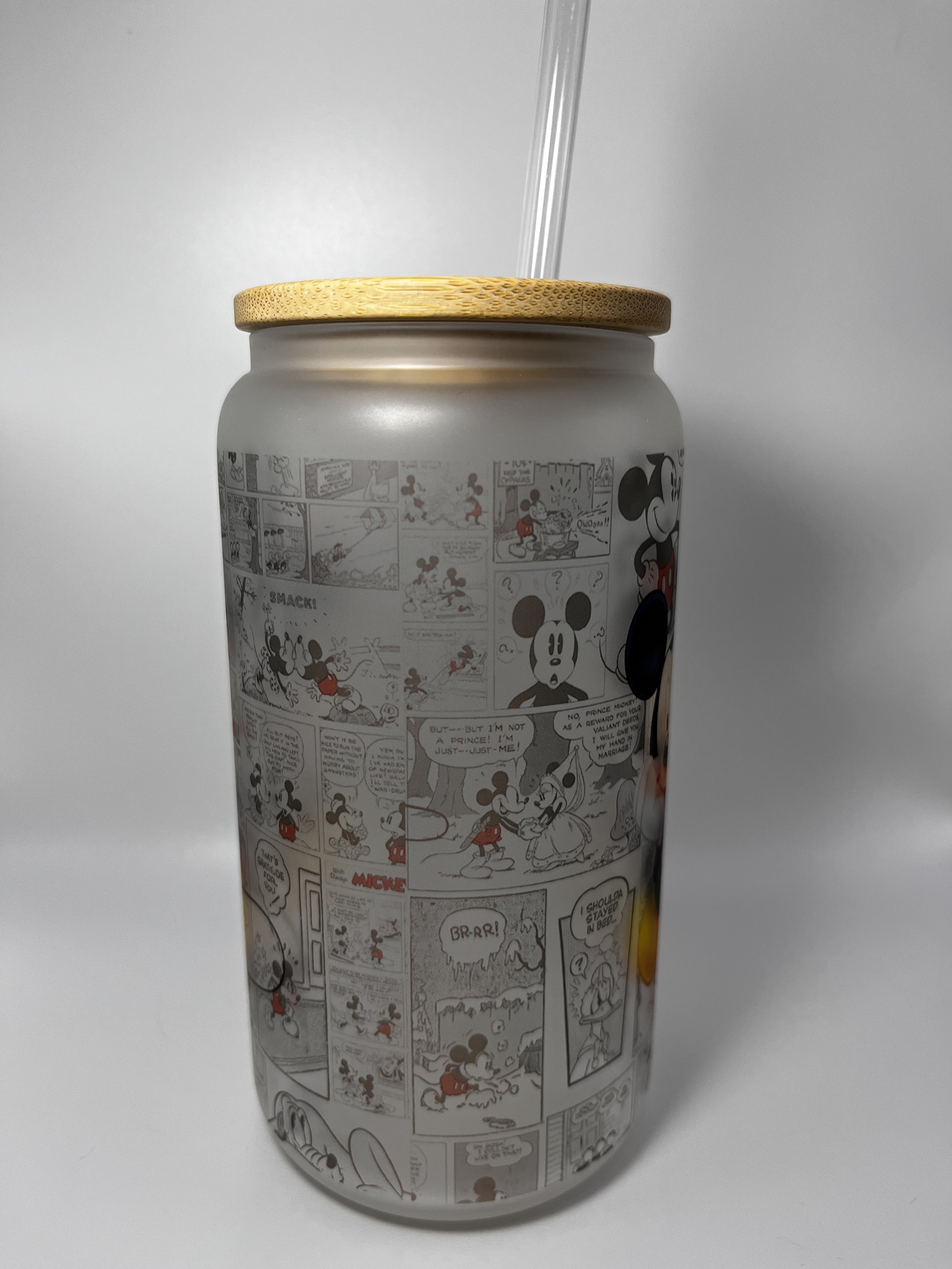 Mickey Mouse Comic Glass Can Disney Beer Can Glass Mickey Mouse Comic ...