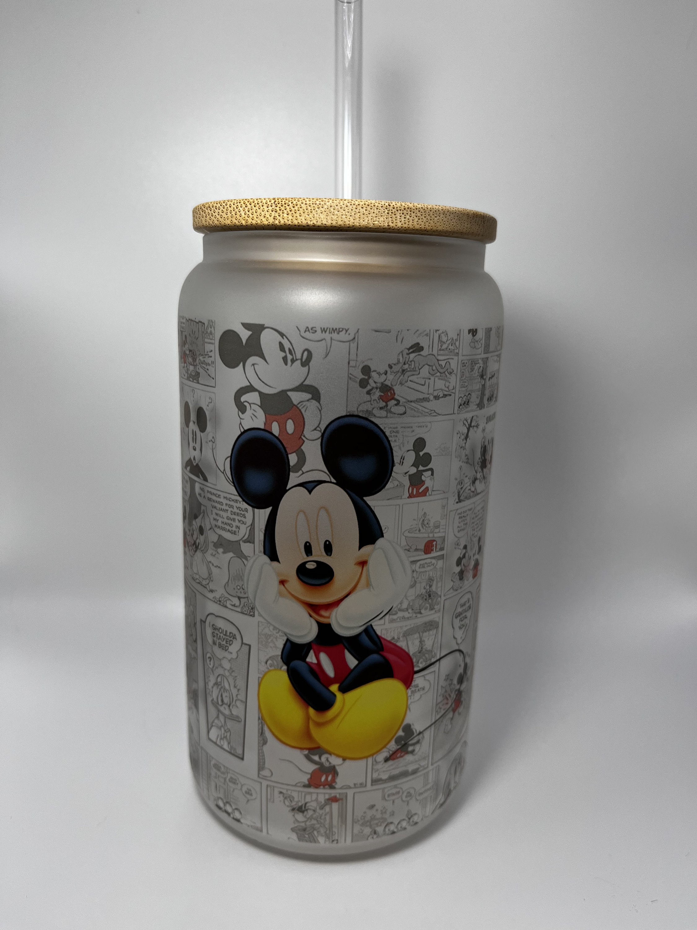 Mickey Mouse Comic Glass Can Disney Beer Can Glass Mickey Mouse Comic ...