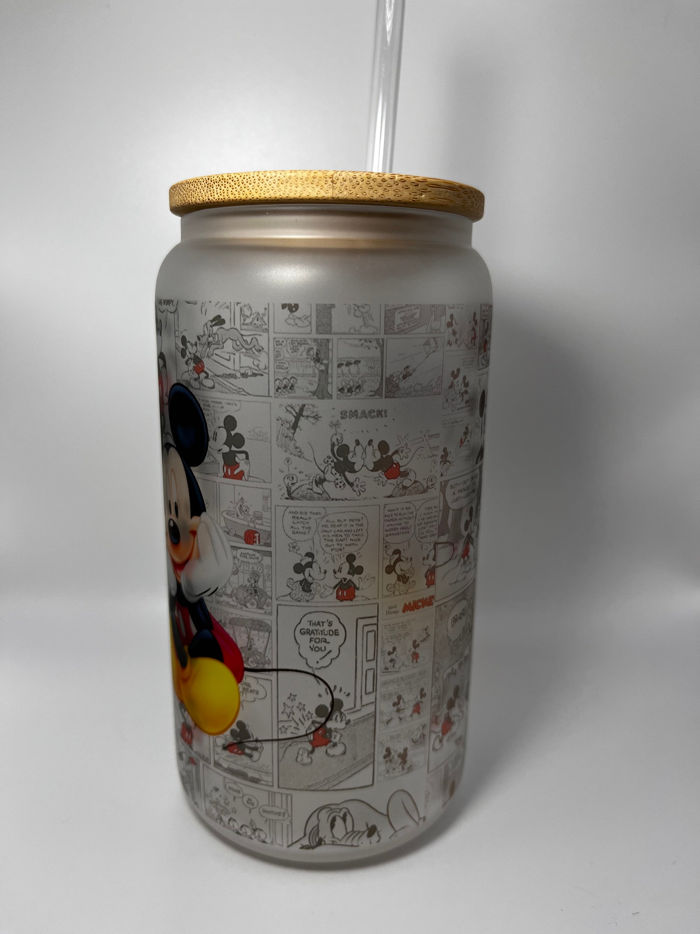Mickey Mouse Comic Glass Can Disney Beer Can Glass Mickey Mouse Comic ...