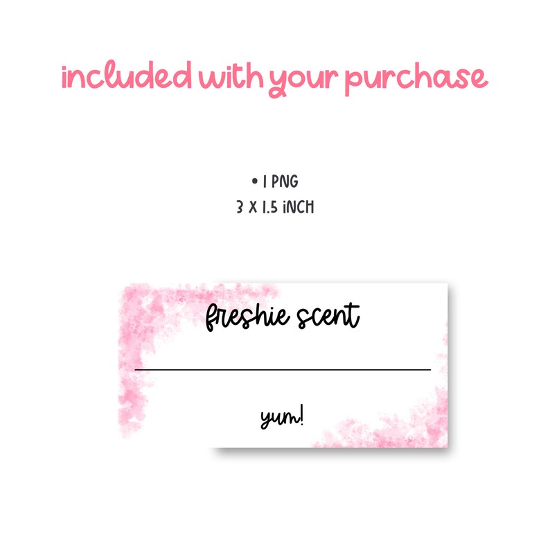 Printable Freshie Scent Label, Freshie Label, Instant Download Freshie ...