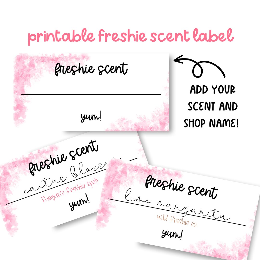 Printable Freshie Scent Label, Freshie Label, Instant Download Freshie ...