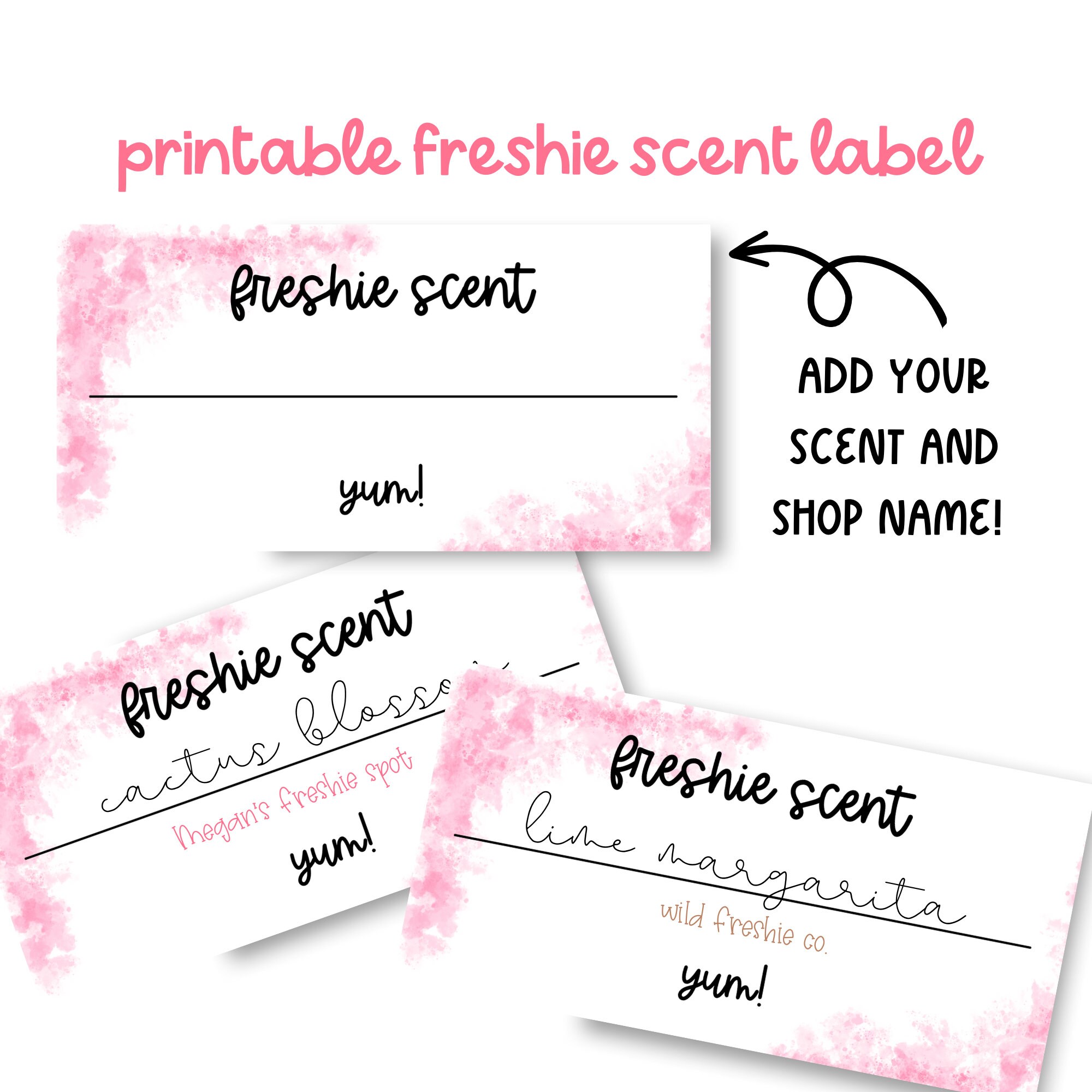 Printable Freshie Scent Label, Freshie Label, Instant Download Freshie ...