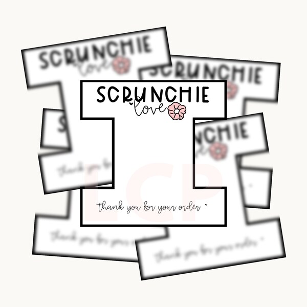 Printable Scrunchie Thank You Card Template Handmade Small - Etsy Canada
