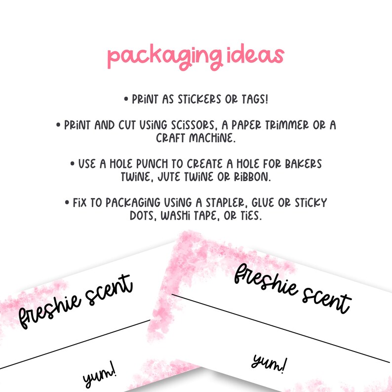 Printable Freshie Scent Label Freshie Label Instant Download - Etsy