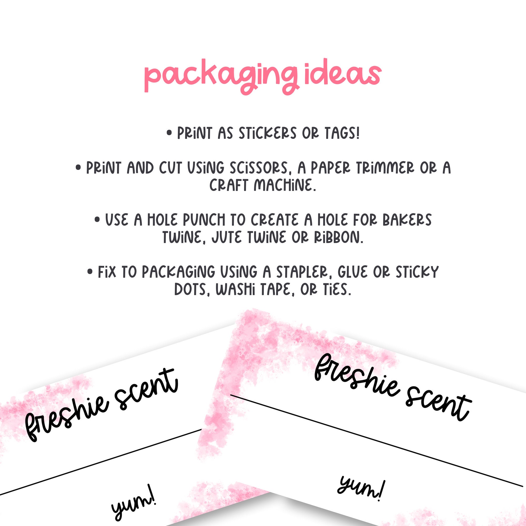 Printable Freshie Scent Label, Freshie Label, Instant Download Freshie ...