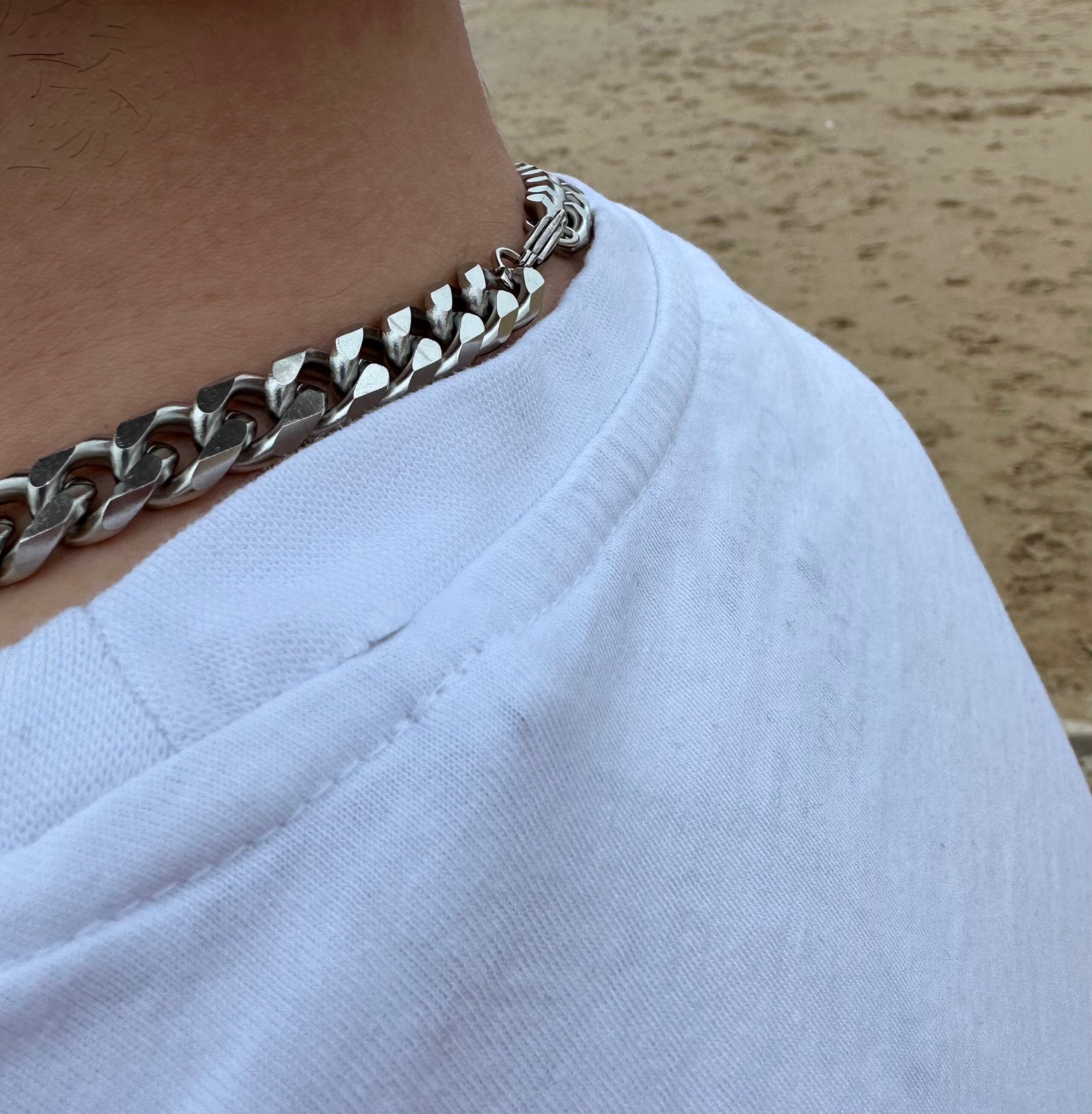 Mens Necklace Mens Silver Cuban Chain 11MM Stainless Steel - Etsy