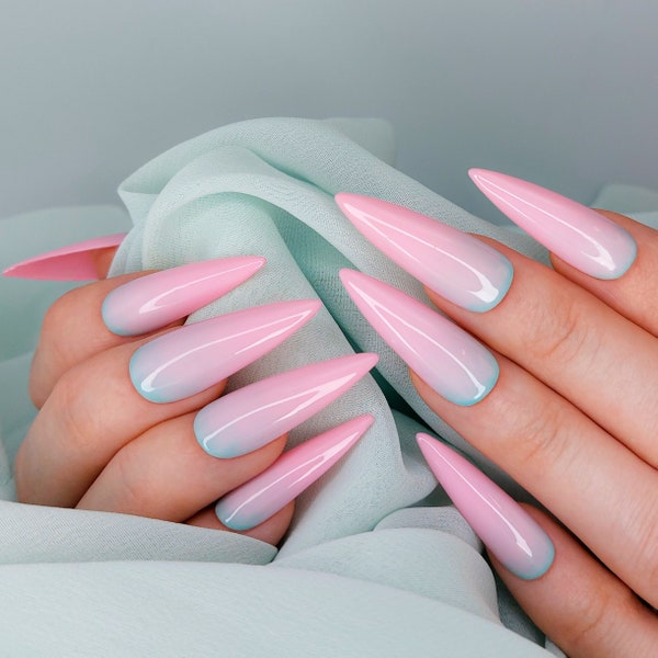 Cotton Candy Nails Etsy