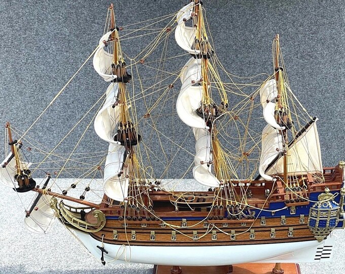 RARE Tintin Model Ship La Licorne 3 Mast 70cm Wood/metal Model: Secret ...