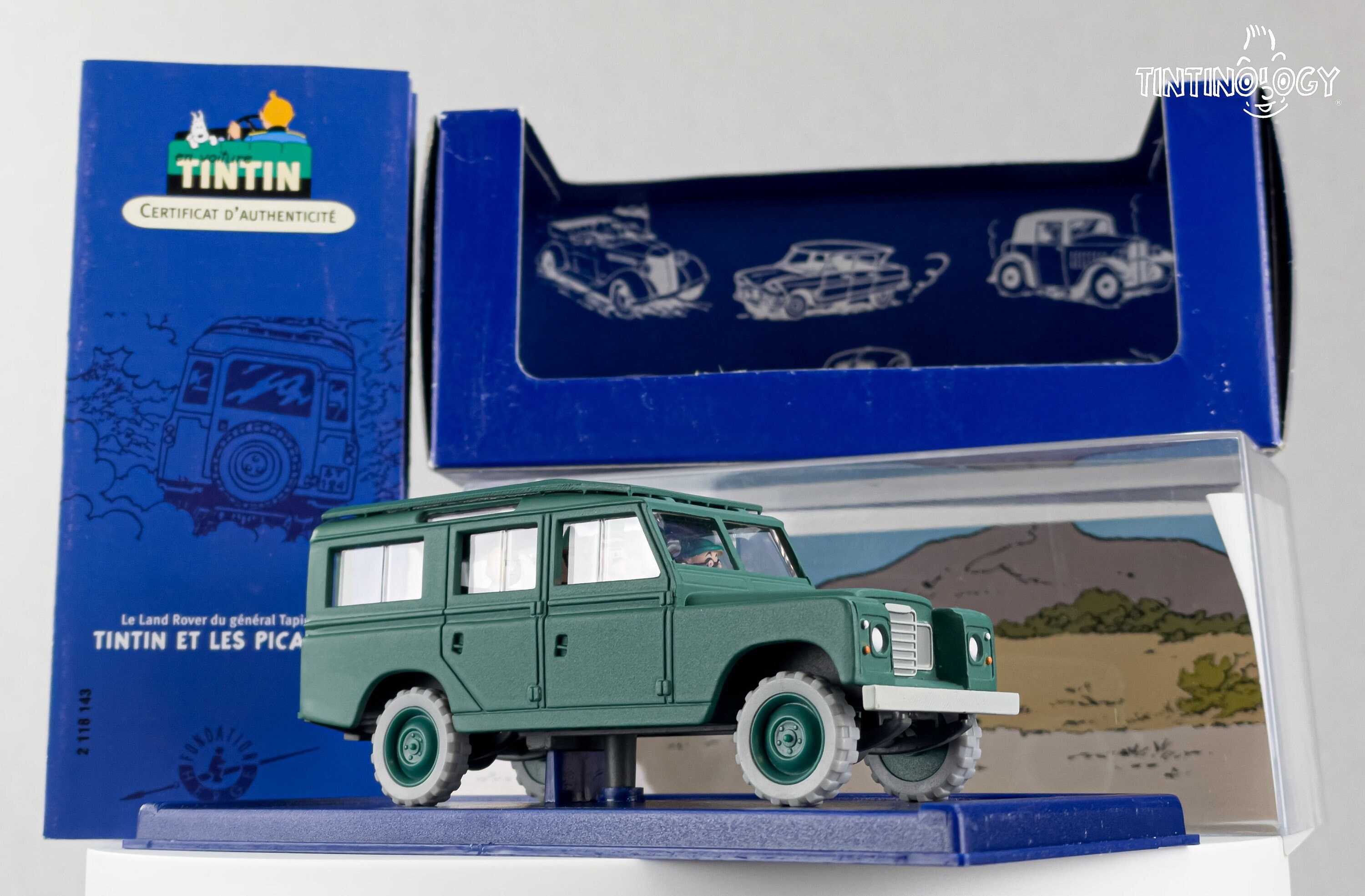ATLAS TINTIN Car # 43 Land Rover Defender Picaros Herge model Voiture 1 ...