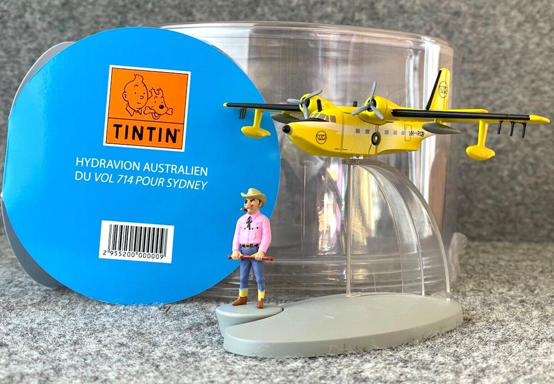 MOULINSART TINTIN Plane 29552 Australian Seaplane Flight 714 Hachette ...