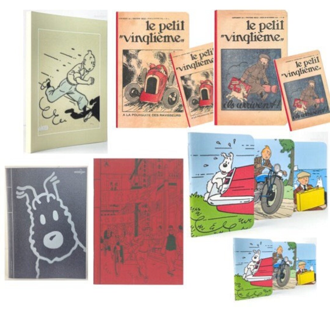 Moulinsart Tintin Notepads: Tintin Motorbike/boat/snowy/jaguar BUY ...