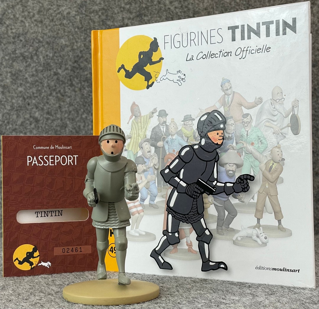Tintin Figurine Officielle #49 Tintin in Armour: America Herge Resin ...