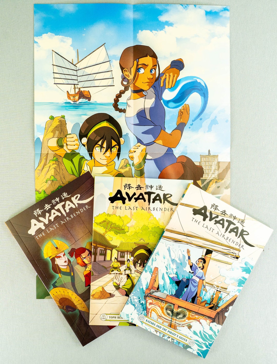 Avatar: the Last Airbender Team Treasury Boxed Set 3x Comics +poster ...