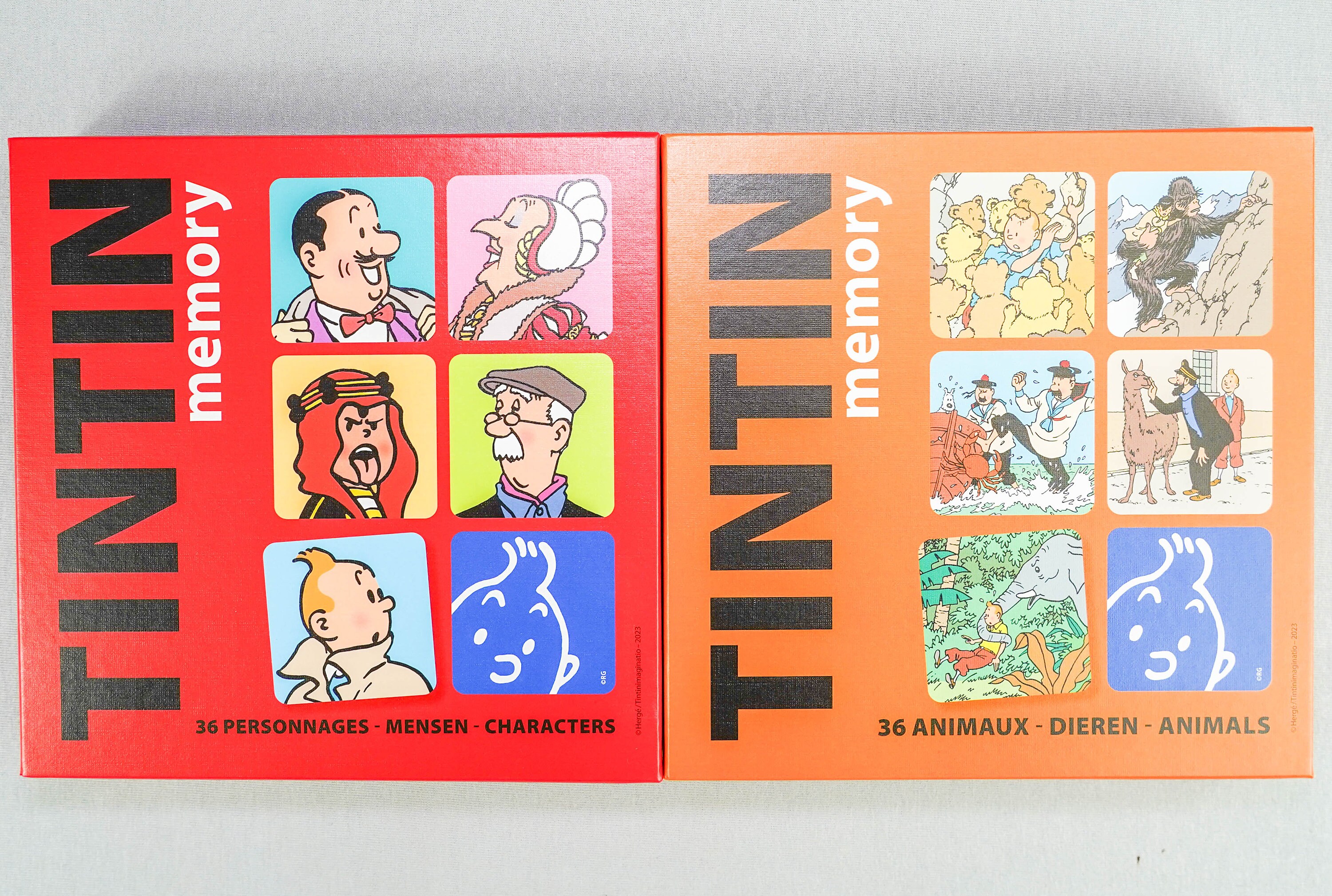 Moulinsart Tintin Memory Games X4 Actions/costumes/animals/characters ...