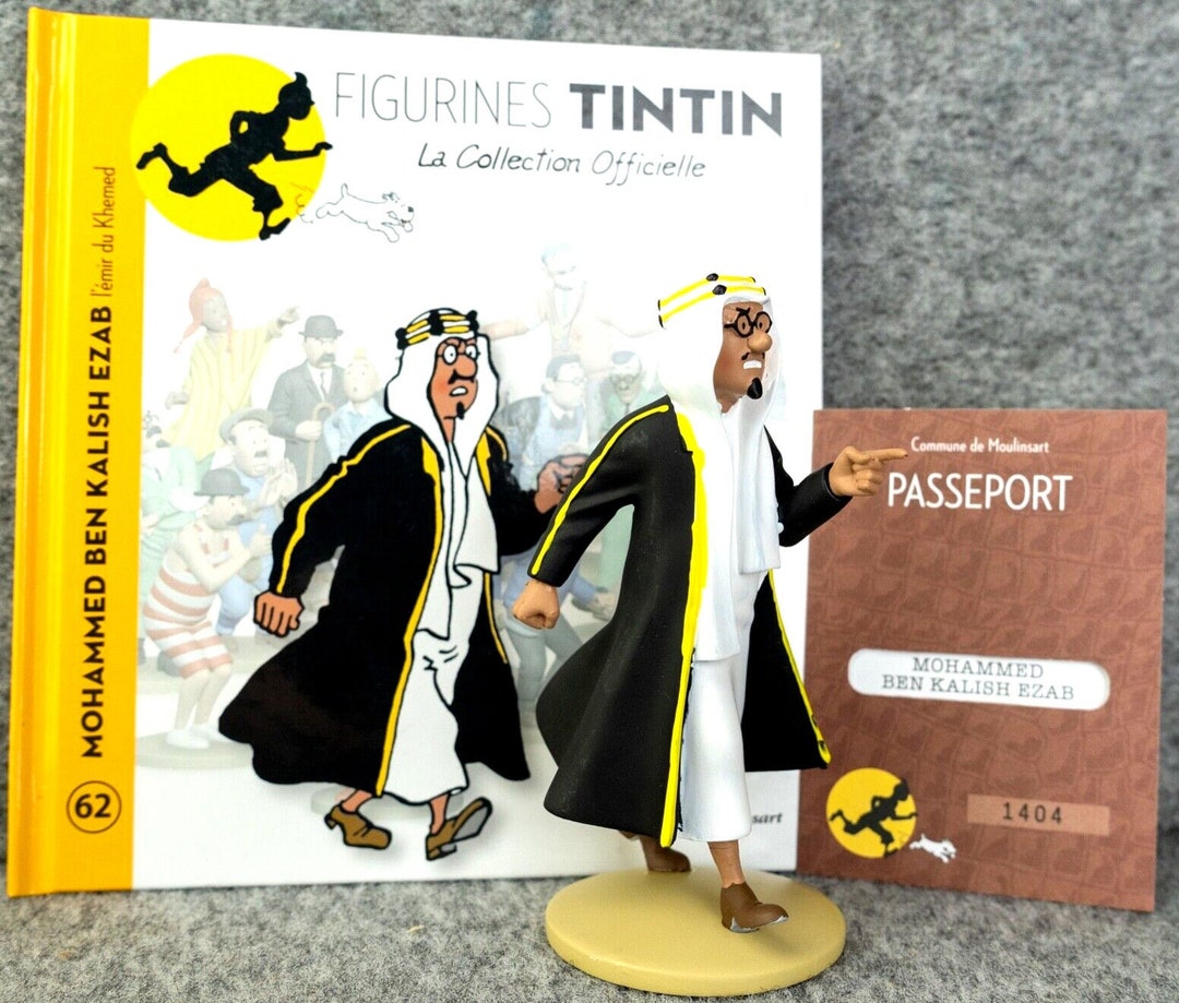 Tintin Figurines Officielle #62 Ben Kalish Ezab: Land Black Gold Resin ...