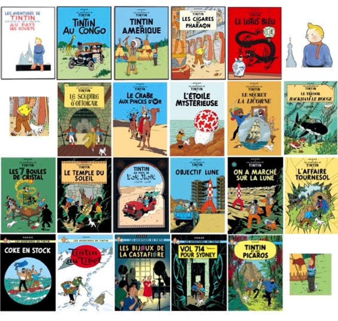 Moulinsart Tintin Title Cover Poster Collection #10-18 Official 50x70 ...