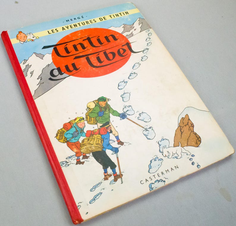 Tintin Au Tibet: Casterman 1960 1st Edition HB Dedication & Signed by ...