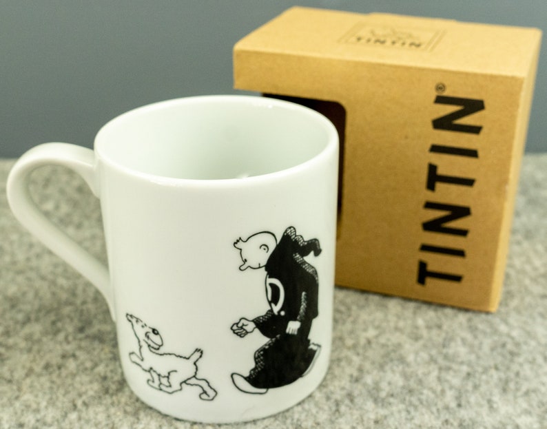 Tintin B&W Colourised Edition Mugs: Set of 4 by Moulinsart Herge 2022 ...