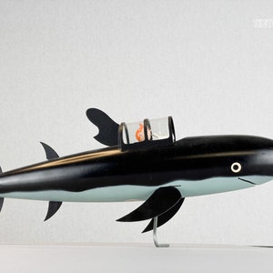Statuette Aroutcheff Tintin: Shark Submarine V2 1986 32cm Tintin Wood ...