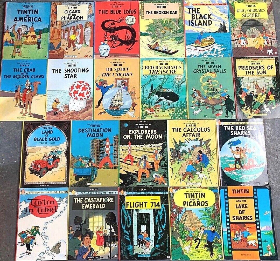 Tintin Book Set #1 to 9 Vintage Mammoth UK Paperback Editions VGC - Buy ...