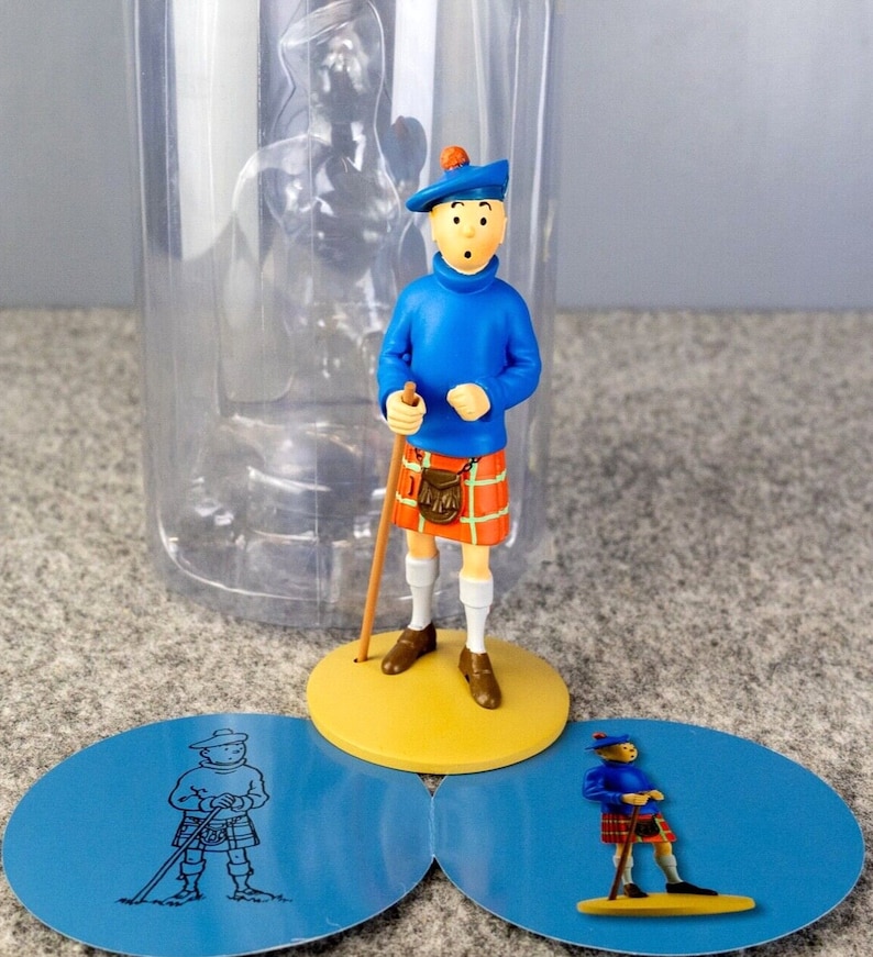 Tintin Figurine Moulinsart 42192 Tintin in Kilt Black Island Officielle ...