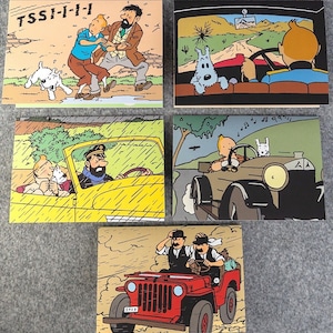 Set of 5 Tintin 3D Scenes Greetings Cards: BUY INDIVIDUALLY by ...