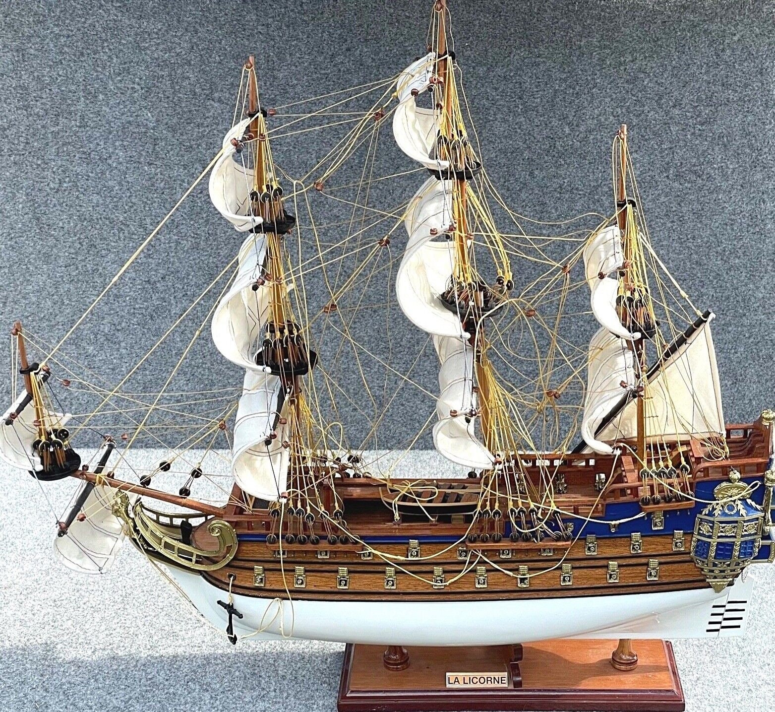 RARE Tintin Model Ship La Licorne 3 Mast 70cm Wood/metal - Etsy