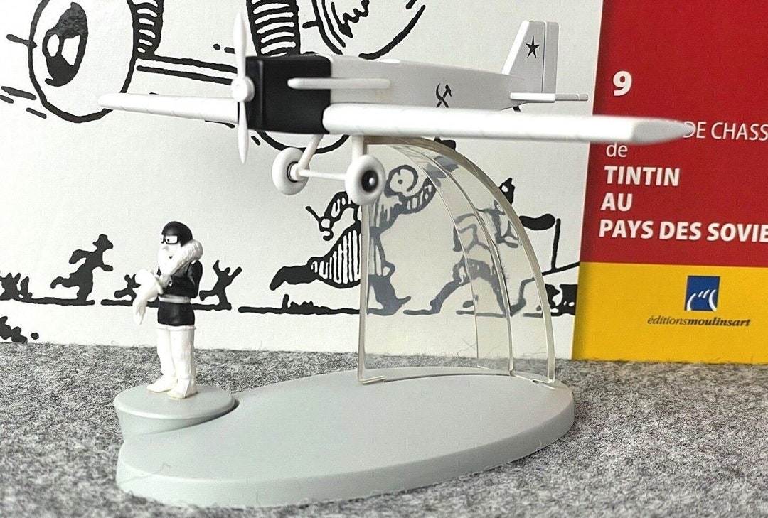 Hachette Tintin Plane 9 Avion De Chasse: Land of Soviets B&W Model ...