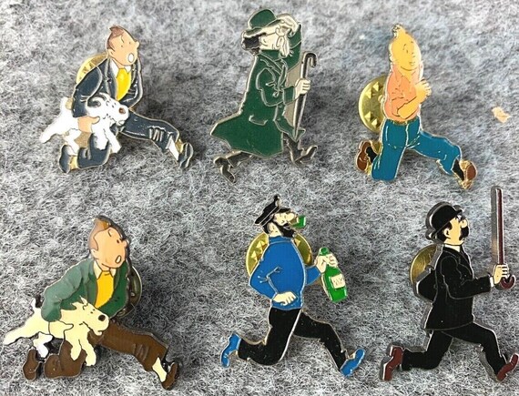 Running Tintin Characters Rare Moulinsart Metal Pin Badges - Etsy