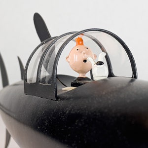 Statuette Aroutcheff Tintin: Shark Submarine V2 1986 32cm Tintin Wood ...