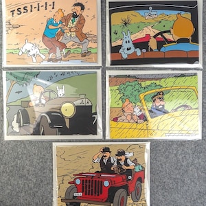 Set of 5 Tintin 3D Scenes Greetings Cards: BUY INDIVIDUALLY by ...