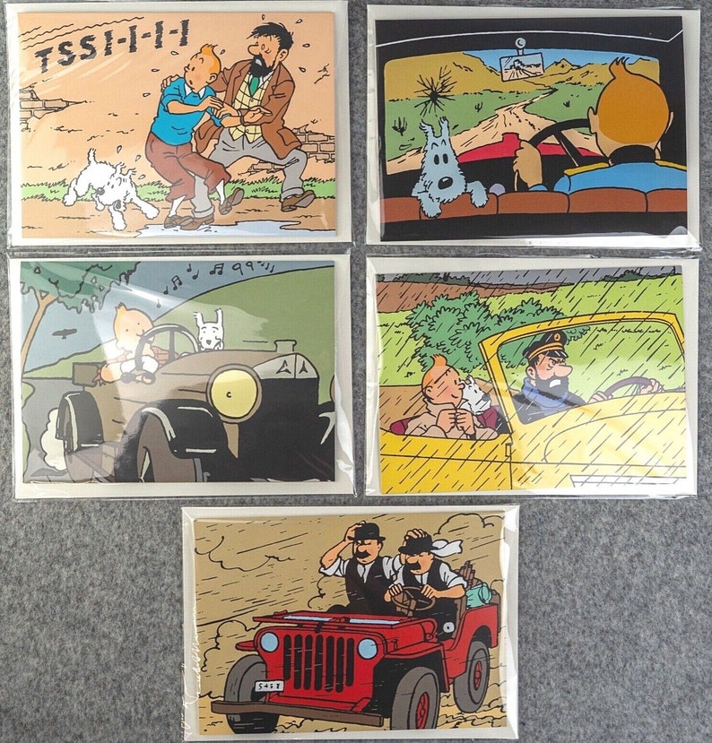 Set of 5 Tintin 3D Scenes Greetings Cards: BUY INDIVIDUALLY by ...