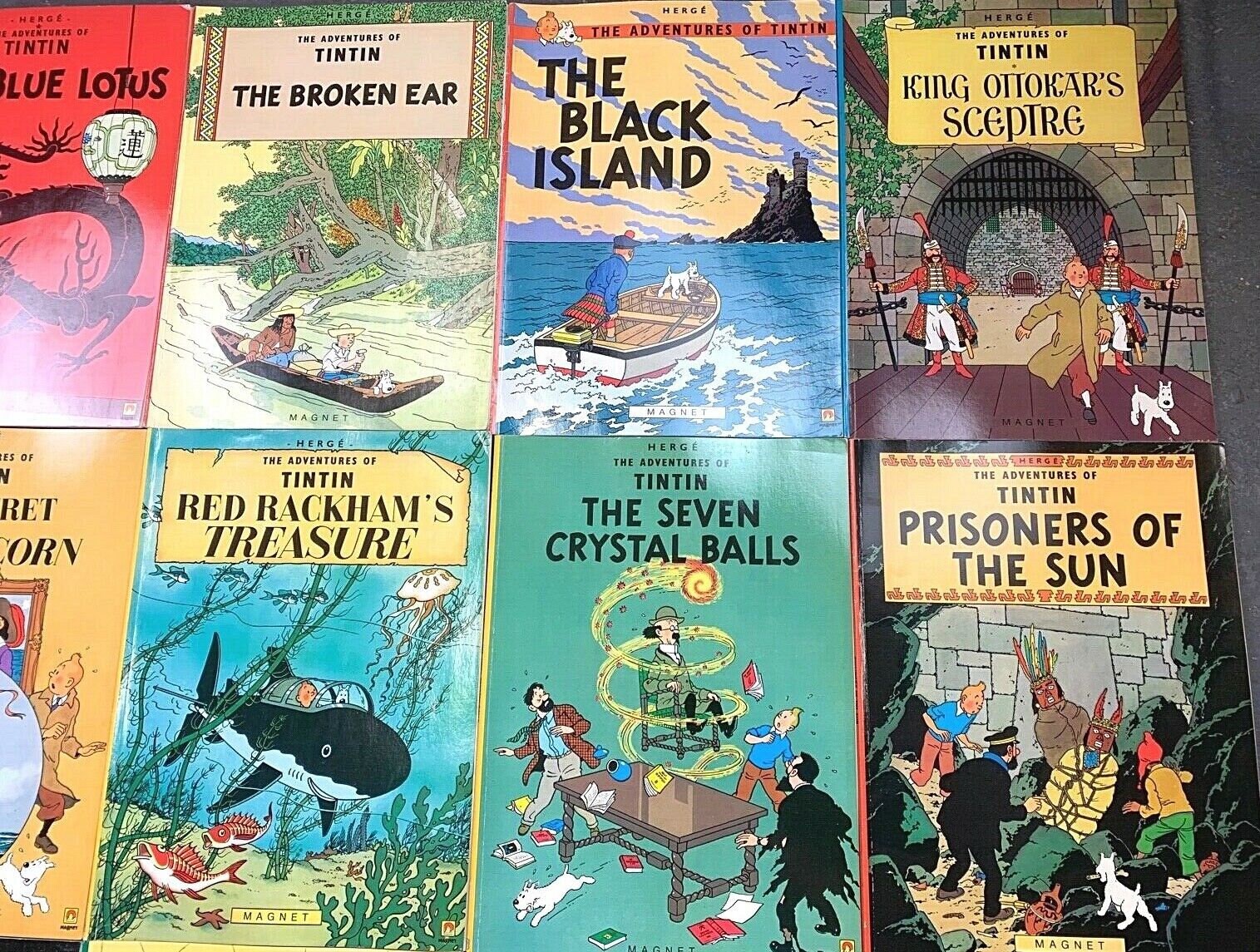 Set of 22 Vintage Magnet Tintin Paperback Books: Hyslop Text - Etsy UK