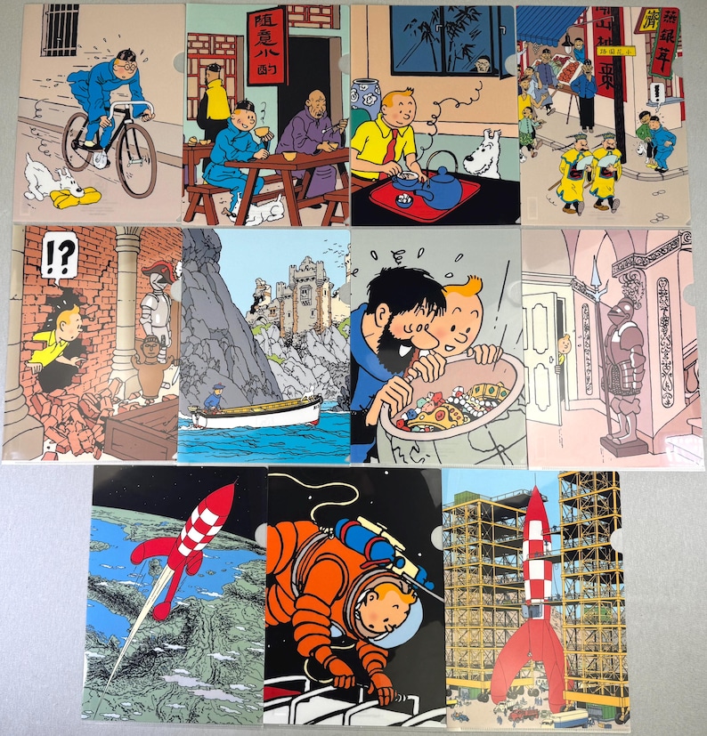 Set X11 Moulinsart Tintin A4 Plastic Sleeves BUY INDIVIDUALLY Herge - Etsy