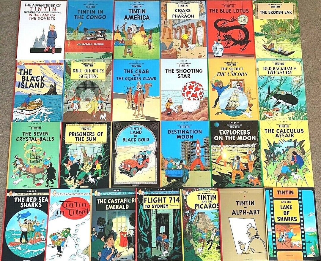 Egmont Tintin Book Set UK Paperback Editions # 1 to 9 VGC - Buy ...