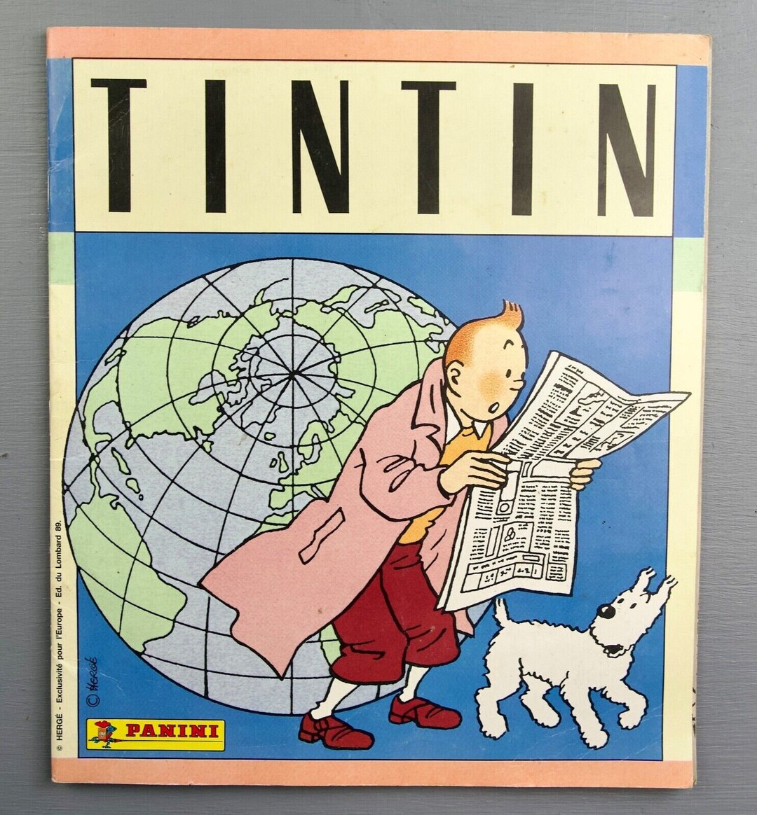 Panini Tintin Sticker Album 1989 Lombard 1st Edition INCOMPLETE Book ...