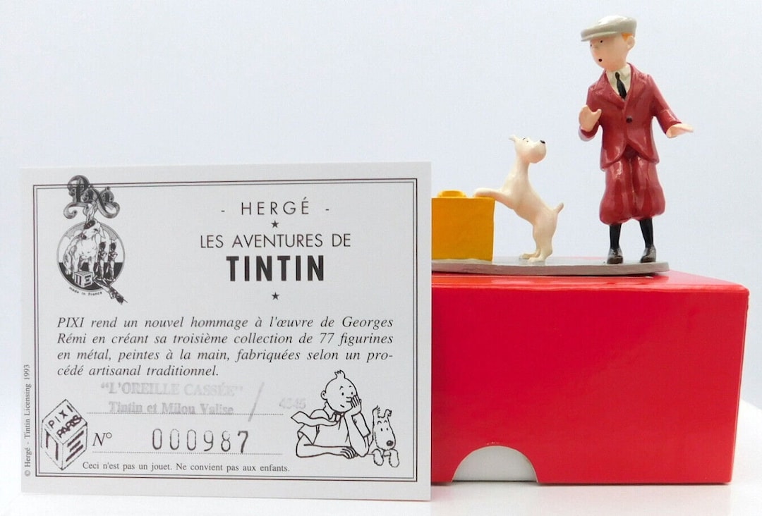 Pixi Figurine 4545 "tintin Et Milou Valise" Broken Ear 1994 Rare Metal ...