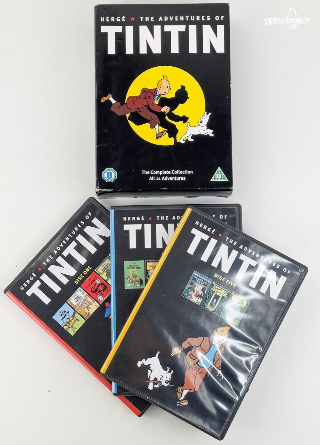 Complete Adventures of Tintin 5 DVD Set 3d Cover Edition 2011 Herge TV ...