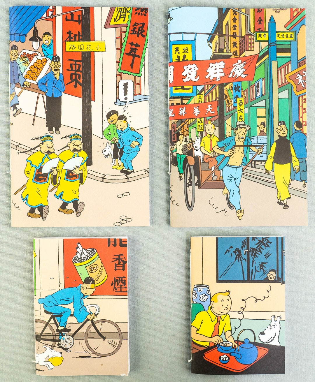 Blue Lotus Scenes Moulinsart Tintin Notepads: A5 & A6 BUY INDIVIDUALLY ...
