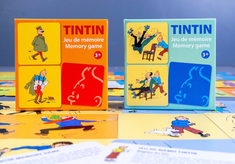 Moulinsart Tintin Memory Games X4 Actions/costumes/animals/characters ...