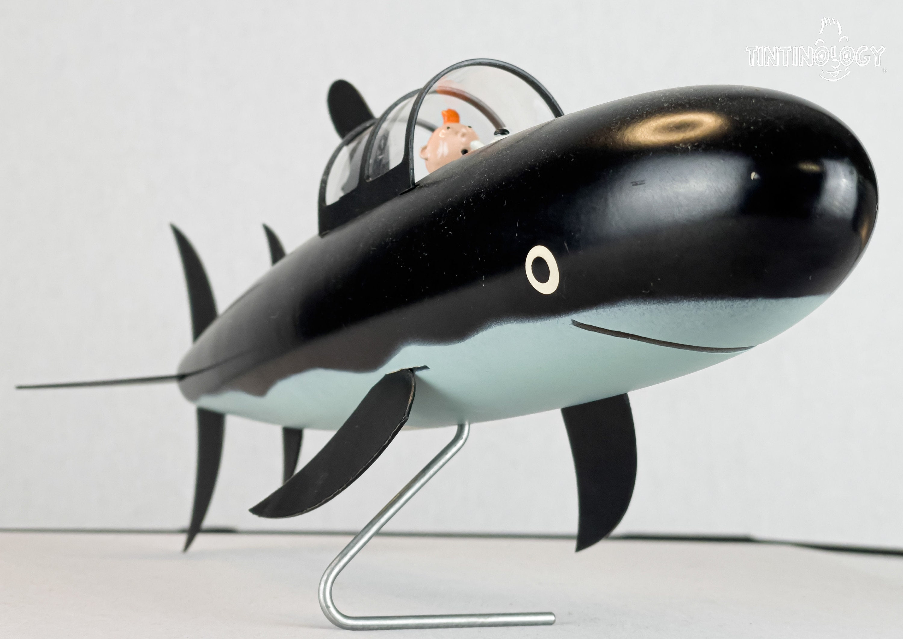 Statuette Aroutcheff Tintin: Shark Submarine V2 1986 32cm Tintin Wood ...