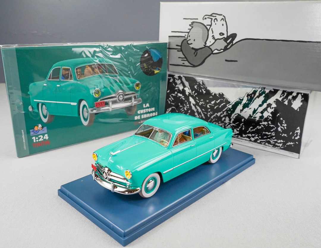 VOITURE TINTIN 1/24 29940 Ford Custom: Destination Moon Hachette Model ...