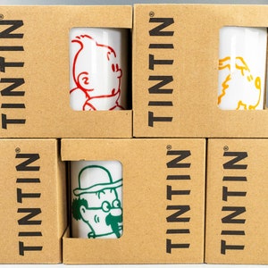 Tintin Calligraphy Character Mugs: by Moulinsart Herge 2022 Cups - Etsy
