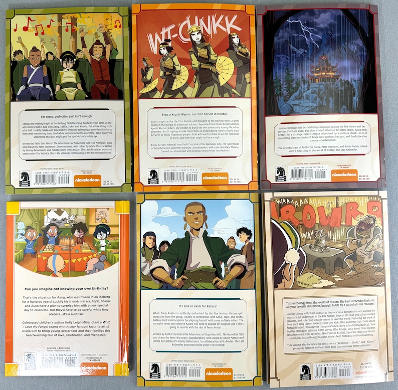 Avatar: the Last Airbender Short Story Collection Full Set X6 Comics by ...