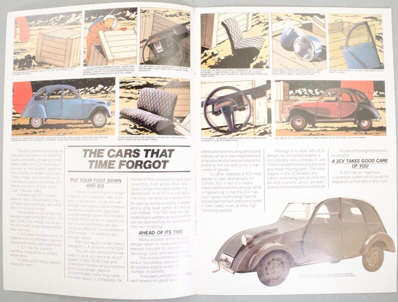 Rare 1984 Citroen Tintin Car Brochure: Journey to Planet 2CV6 by Herge ...