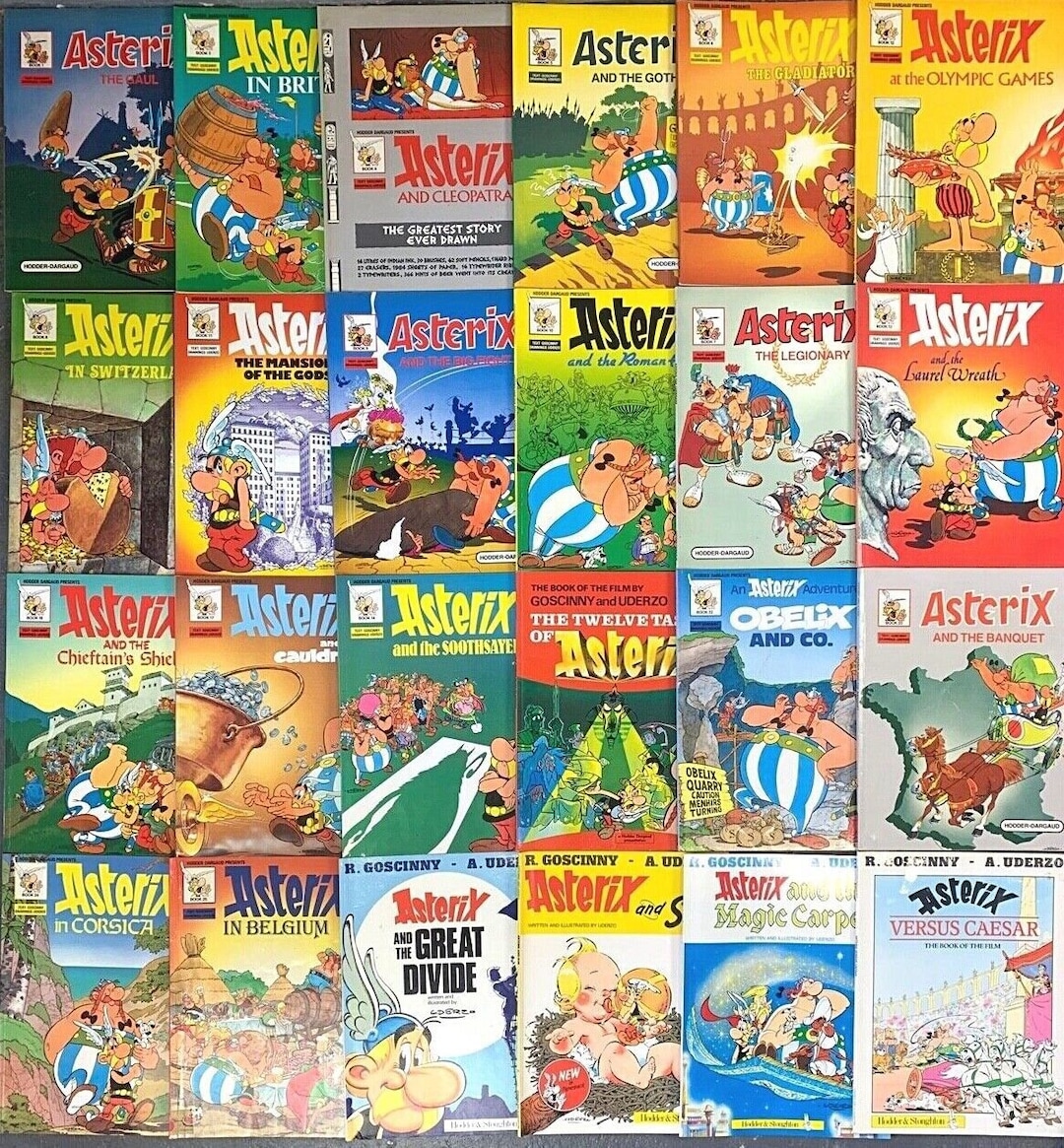 Complete Set of Vintage 1980's Asterix Paperback Books #10 - 18 - Hodder UK Editions Buy ...