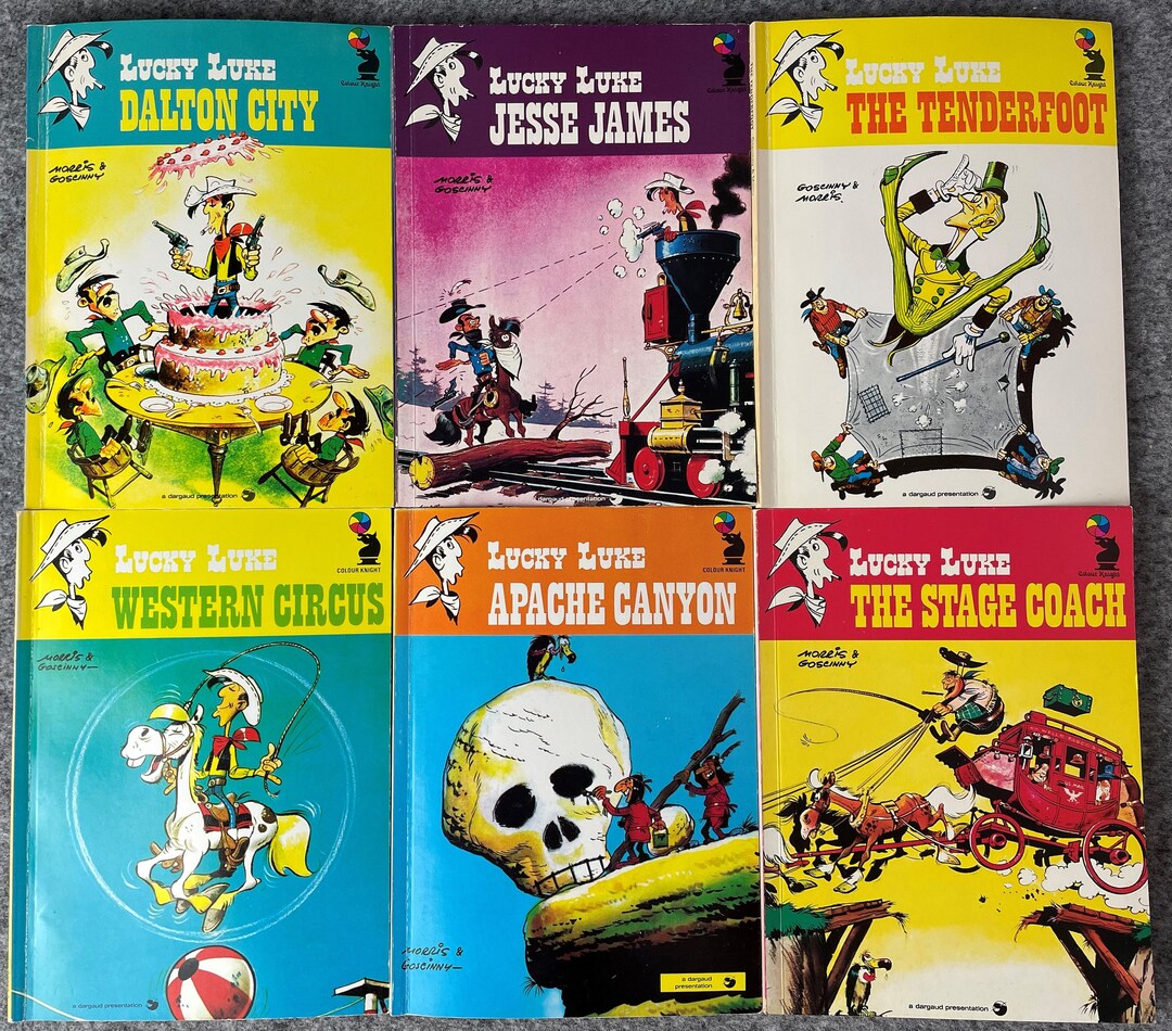 Set of Vintage Mini A5 Lucky Luke Books UK PB Editions Buy INDIVIDUALLY ...