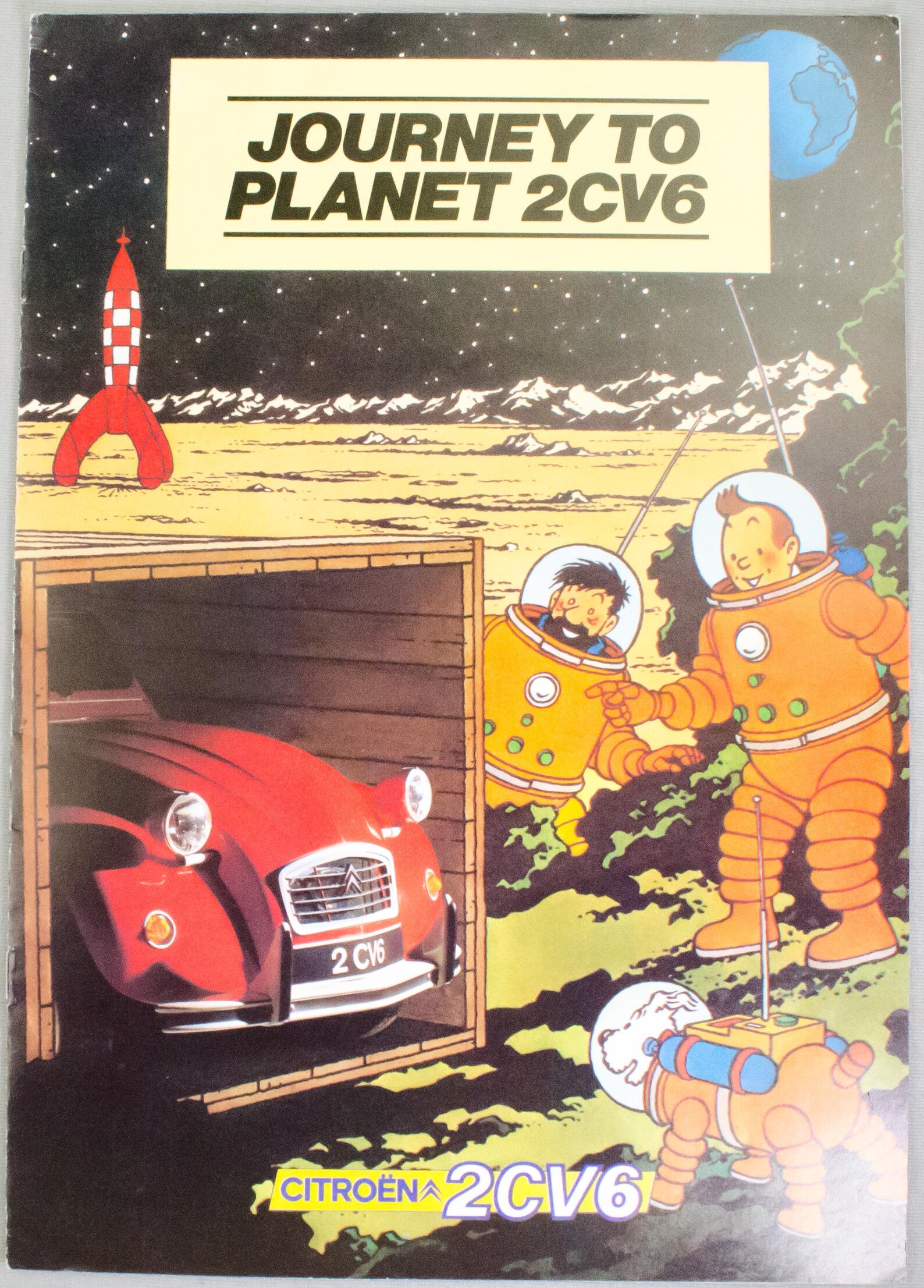 Rare 1984 Citroen Tintin Car Brochure: Journey to Planet 2CV6 by Herge ...