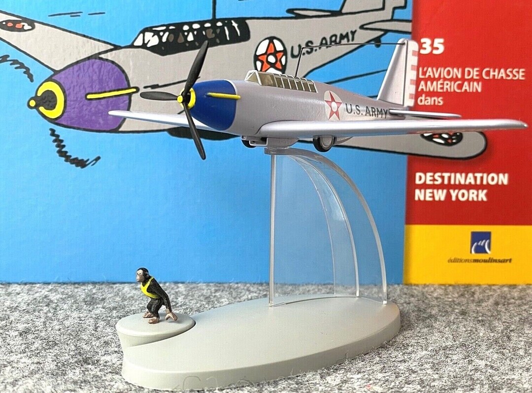 Hachette Tintin Plane 35 Avion De Chasse Destination New York: Jo Zette ...